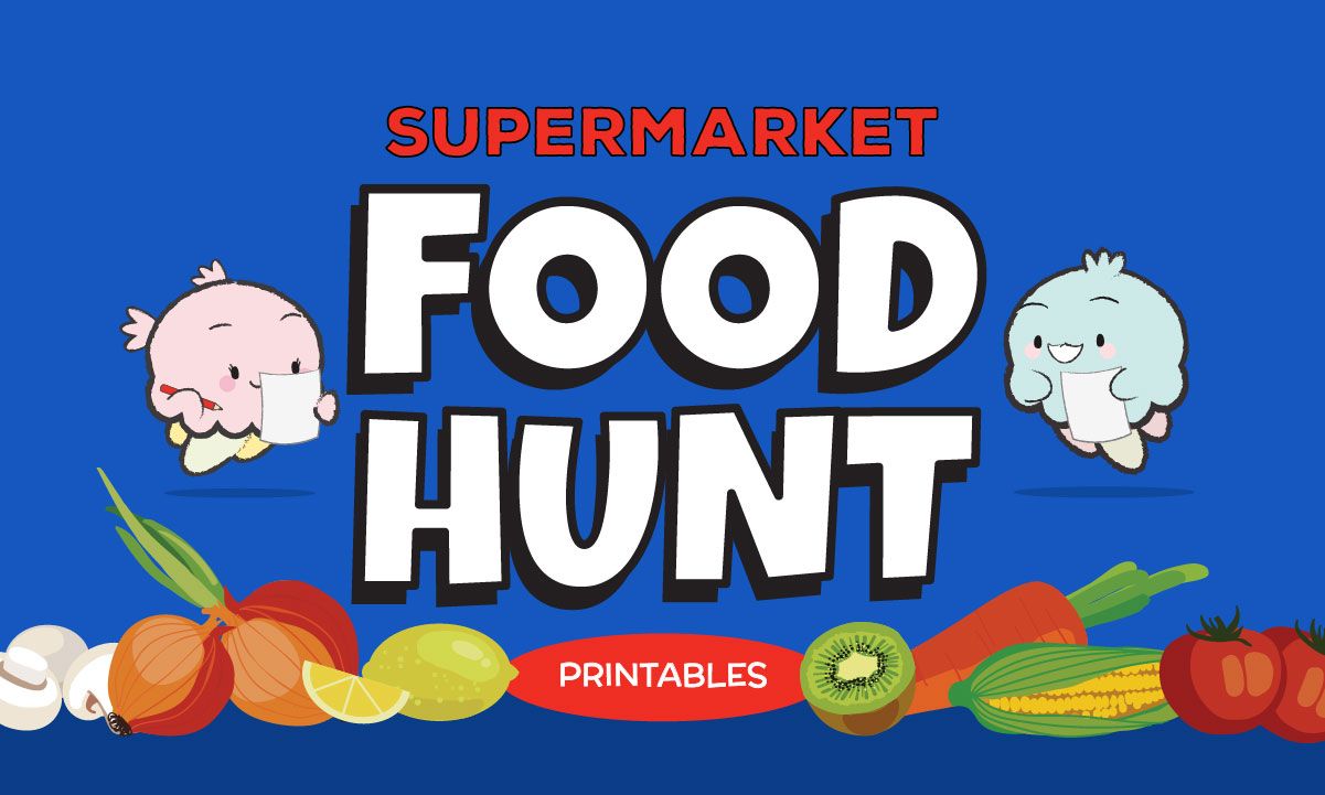 Supermarket Food Scavenger Hunt: Creative Printable Worksheets for Kids