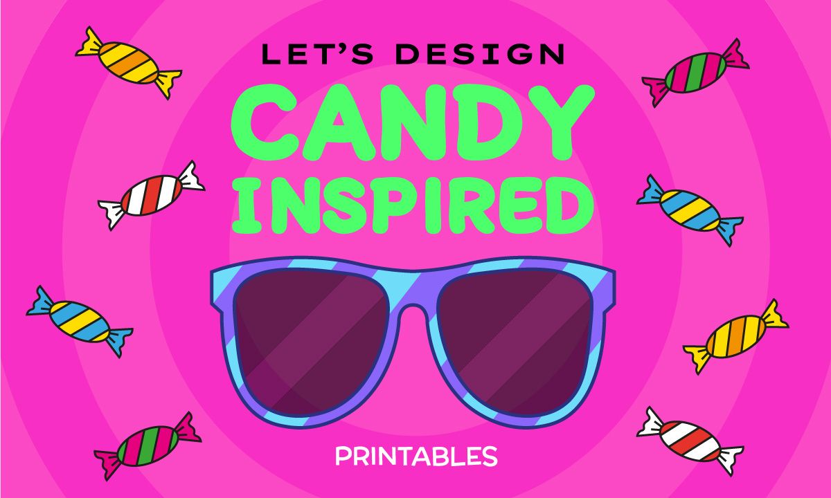 Draw Candy Inspired Sunglasses: Creative Printable Worksheets for Kids
