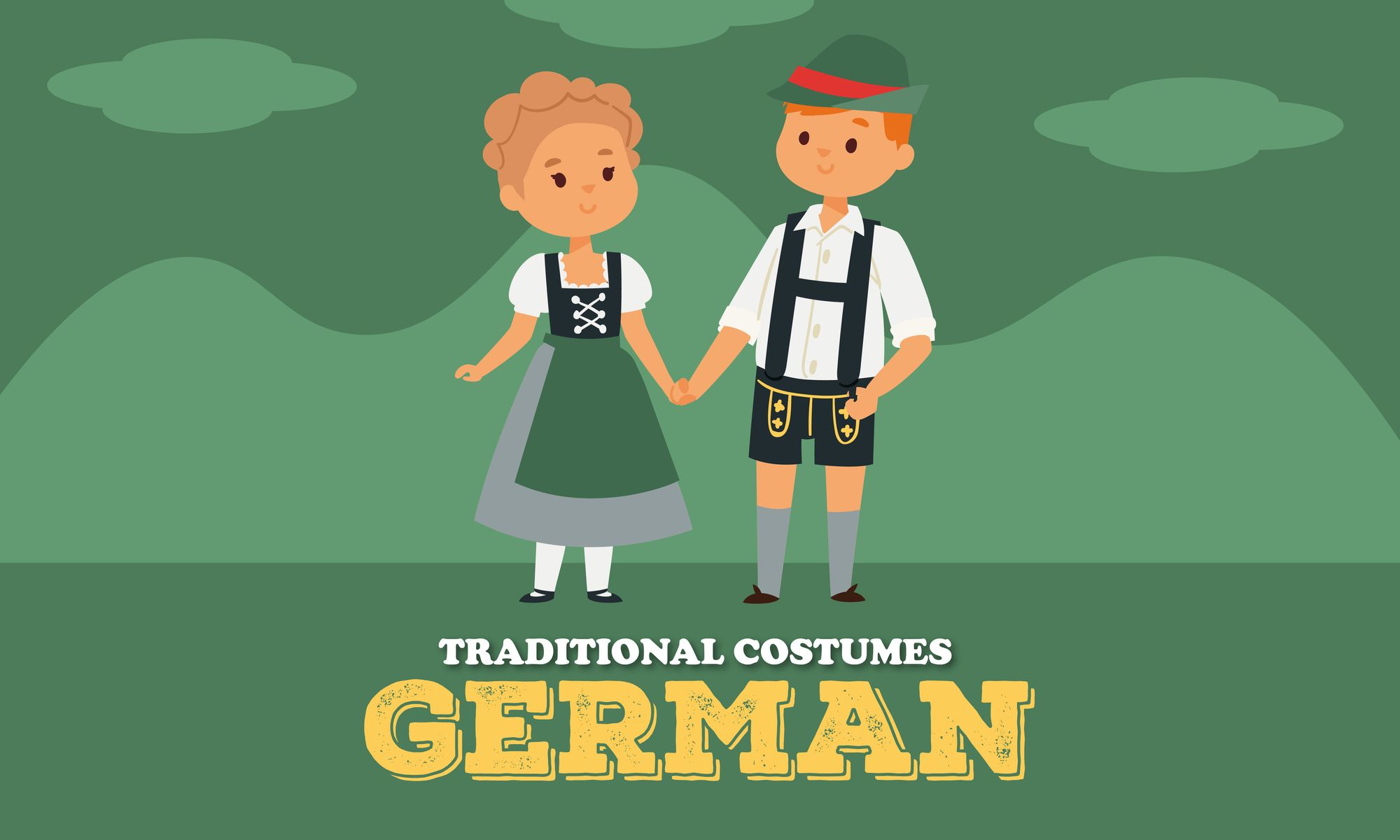Traditional Costumes: German Dirndl and Lederhosen: Creative Printable ...