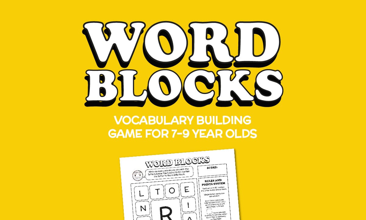 Word Blocks: Vocabulary Building Game for 7 to 9 Year Olds
