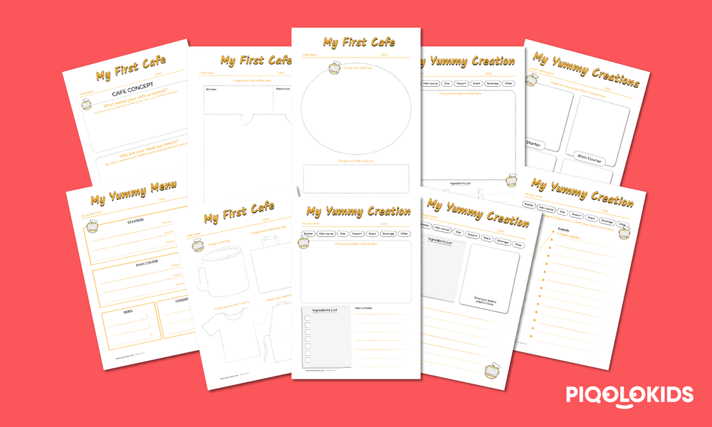 Your Child's First Cafe: Creative Printable Worksheets for Kids
