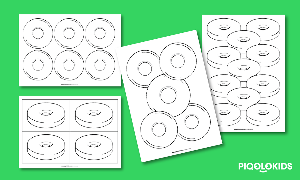 Let's Paint Pop Art Doughnuts: Creative Printable Worksheets for Kids