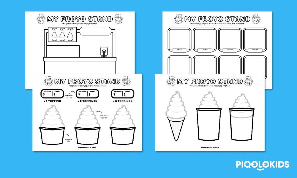Design A Froyo Stand: Creative Printable Worksheets for Kids