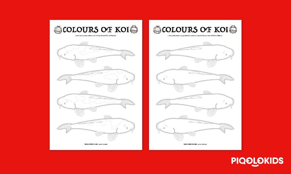 Colours of Koi: Creative Printable Worksheets for Kids