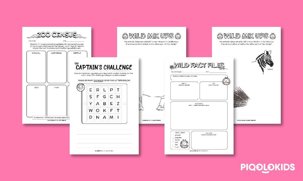 Another Wild Day at the Zoo: Creative Printable Worksheets for Kids
