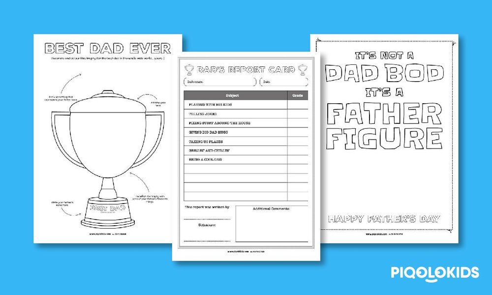 Best Dad Ever: Father's Day Creative Printables for Kids