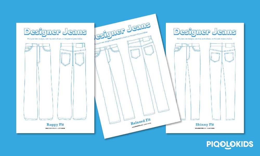 Design Your Own Jeans: Creative Printable Worksheets for Kids