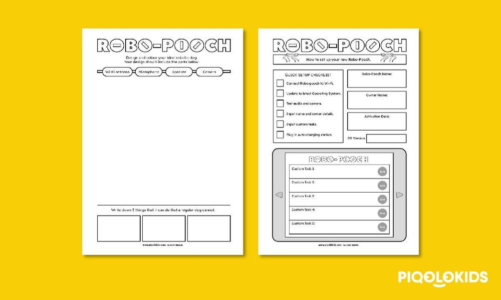 Design A Robot Dog: Creative Printable Worksheets for Kids