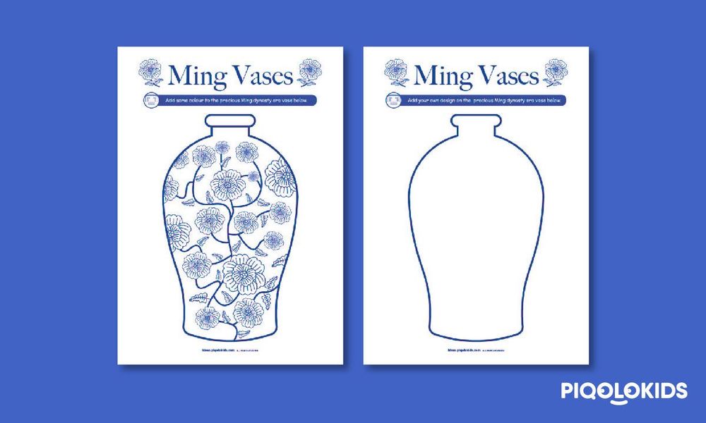 Let's Design Ming Vases: Creative Printable Worksheets for Kids