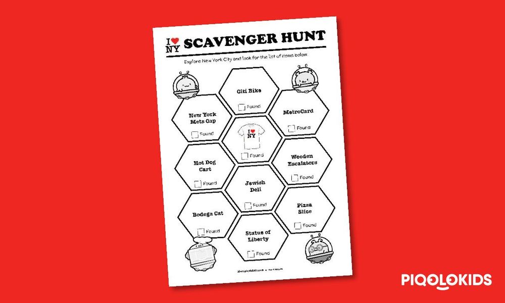 New York City Scavenger Hunt: Creative Printable Worksheets for Kids