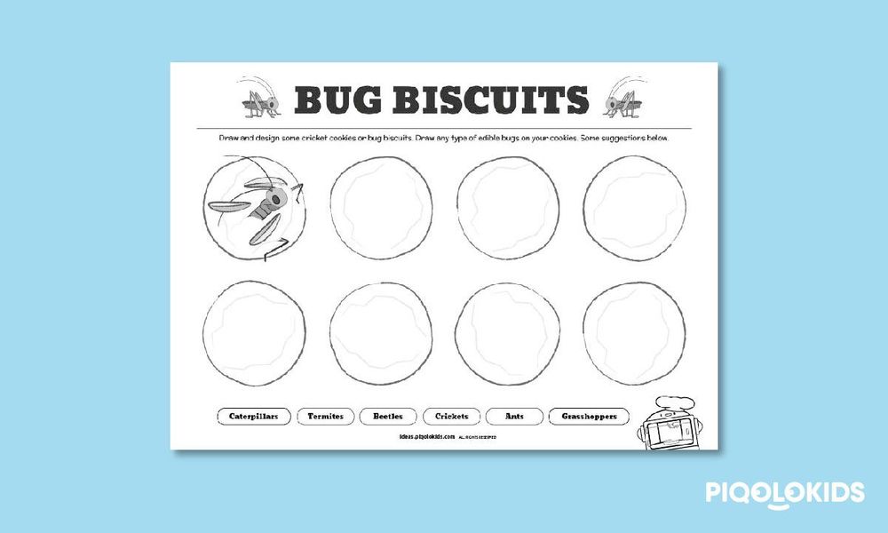 Let's Draw Bug Biscuits: Creative Printable Worksheets for Kids