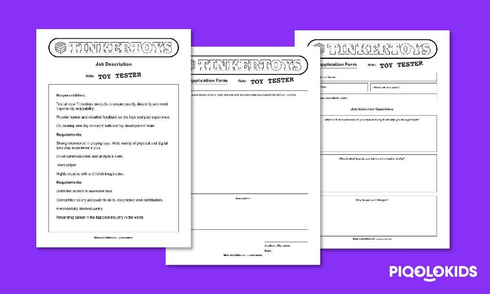 Dream Job: Toy Tester - Creative Printable Worksheets for Kids