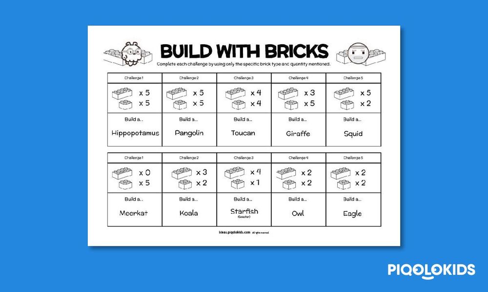 Build Animals With LEGO® Bricks: Creative Challenge for Kids