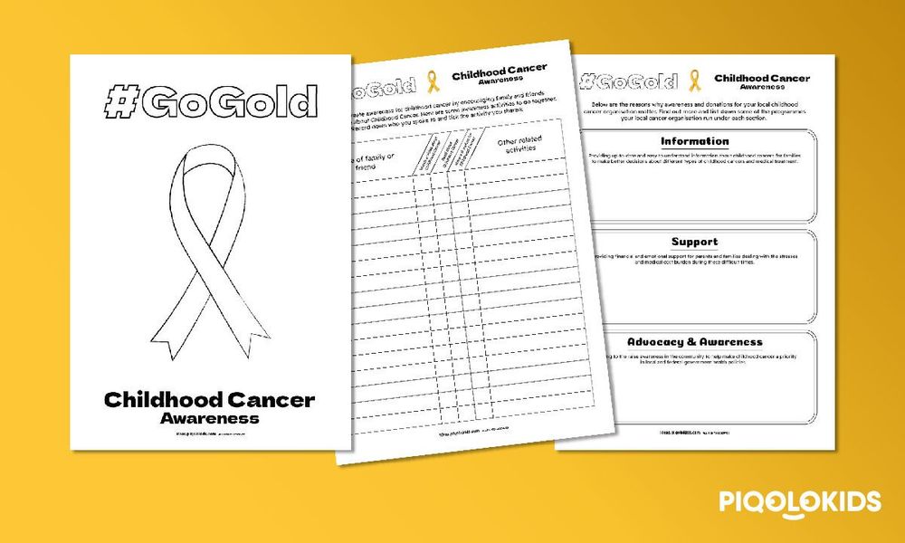 Create Awareness for Childhood Cancer: Creative Printable Worksheets ...