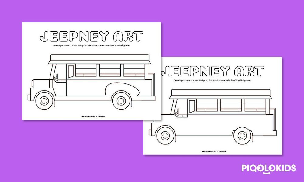 Design Filipino Jeepneys: Creative Printable Worksheets for Kids