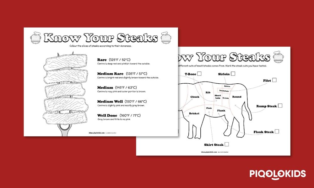Know Your Steaks: Creative Printable Worksheets for Kids