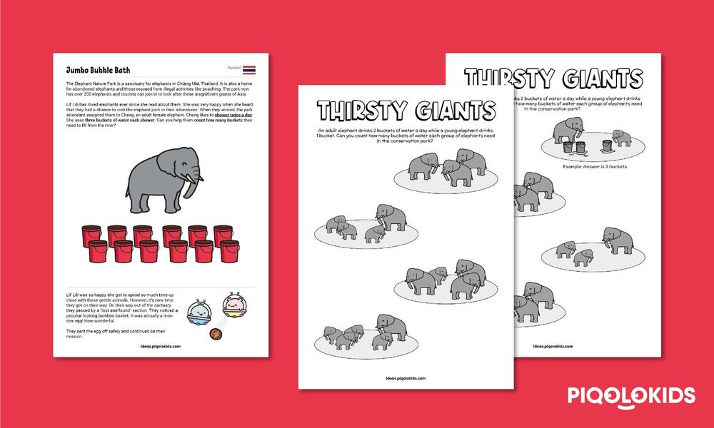 Math is More Fun with Elephants: Creative Printable Math Worksheets for ...