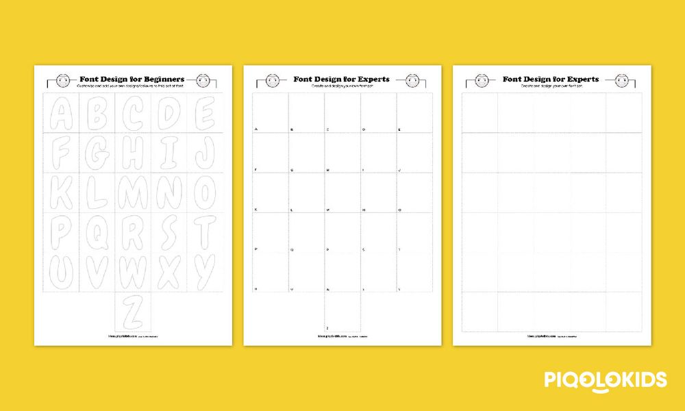 Font Design for Kids: Creative Printable Worksheets for Kids