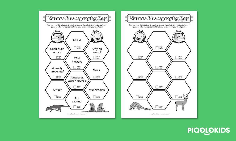 Nature Photography Challenge: Creative Printable Worksheets for Kids