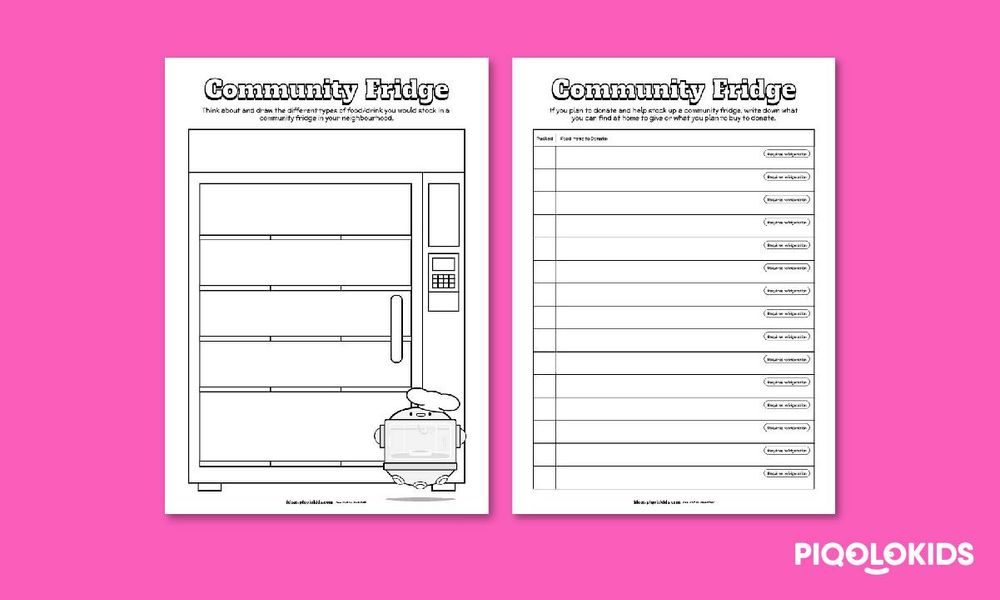 Let's Stock Up Your Community Fridge: Creative Printable Worksheets for ...