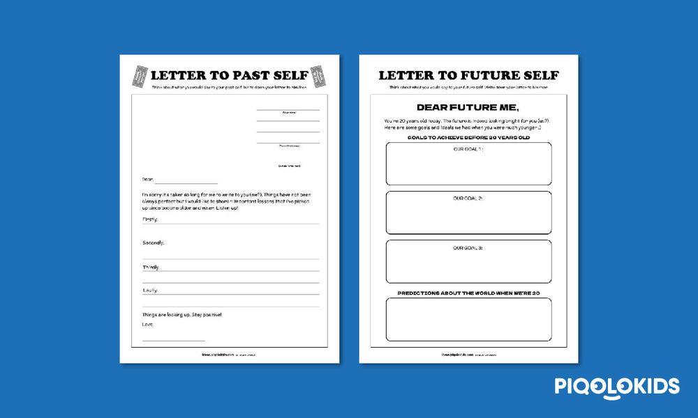Letters to Your Past & Future Selves: Creative Printable Worksheets for Kids