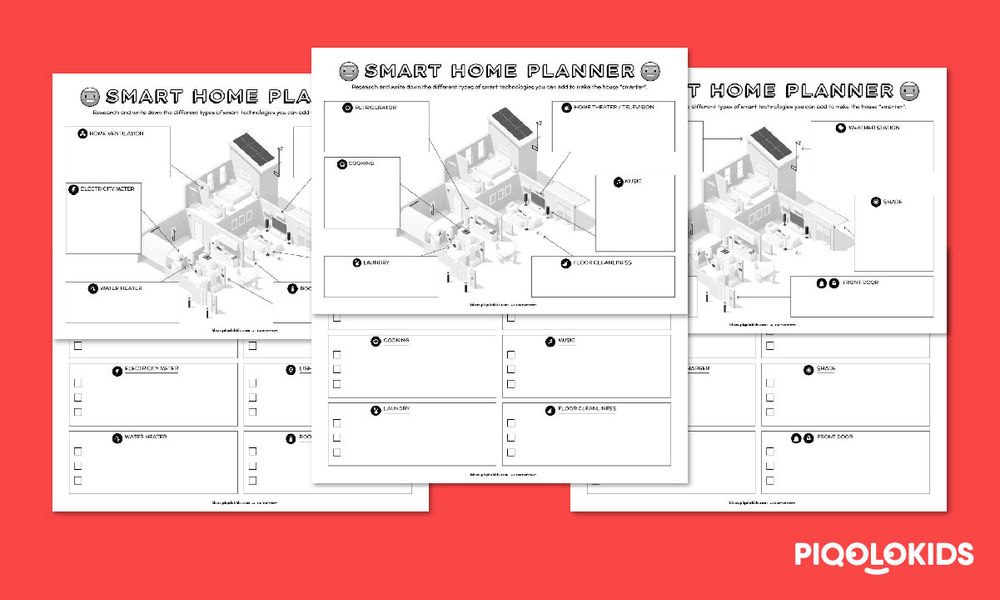 Smart Home Planner: Creative Printable Worksheets for Kids