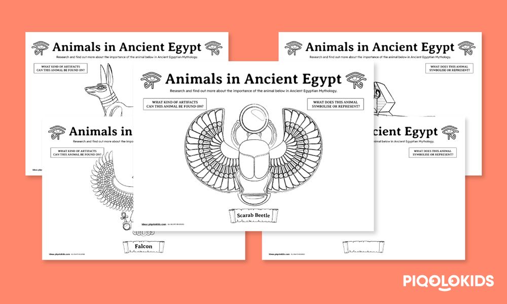 The Animals of Ancient Egypt: Creative Printable History Worksheets