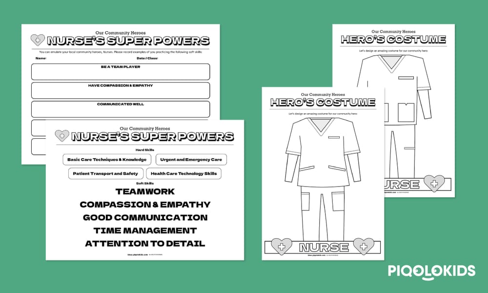 Community Heroes: Nurse's Superpowers - Creative Printable Activity