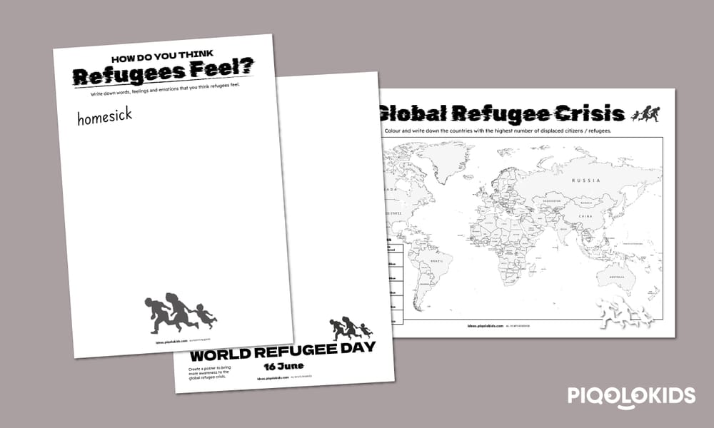 Global Refugee Crises: Creative Printable Social Impact Activity for Kids