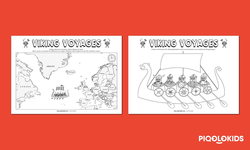 Viking Voyages Across the Sea: Creative Printable Activity for ...