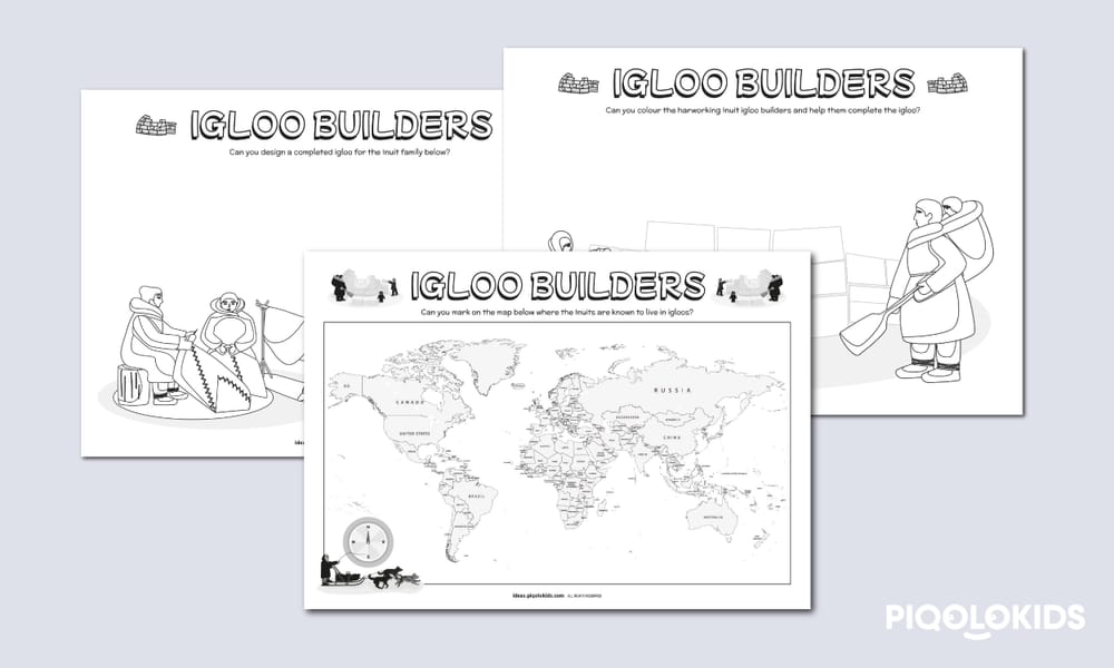 Inuit Igloo Builders: Creative Printable Activity for Elementary Kids