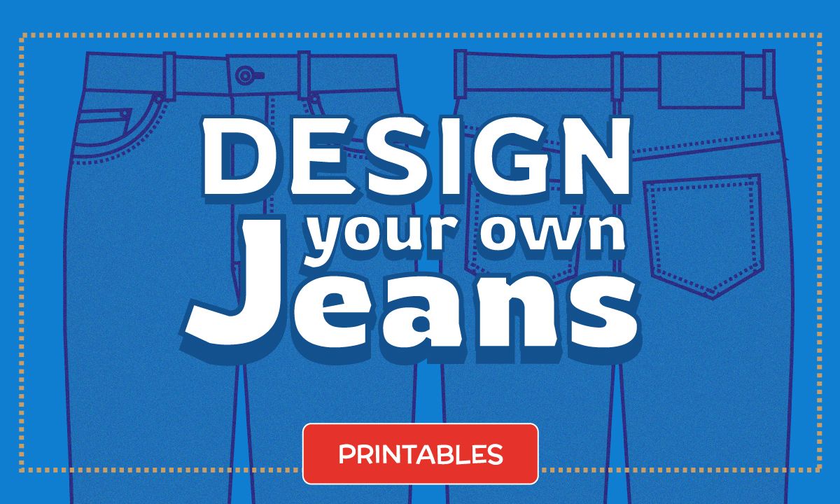 Design Your Own Jeans: Creative Printable Worksheets for Kids