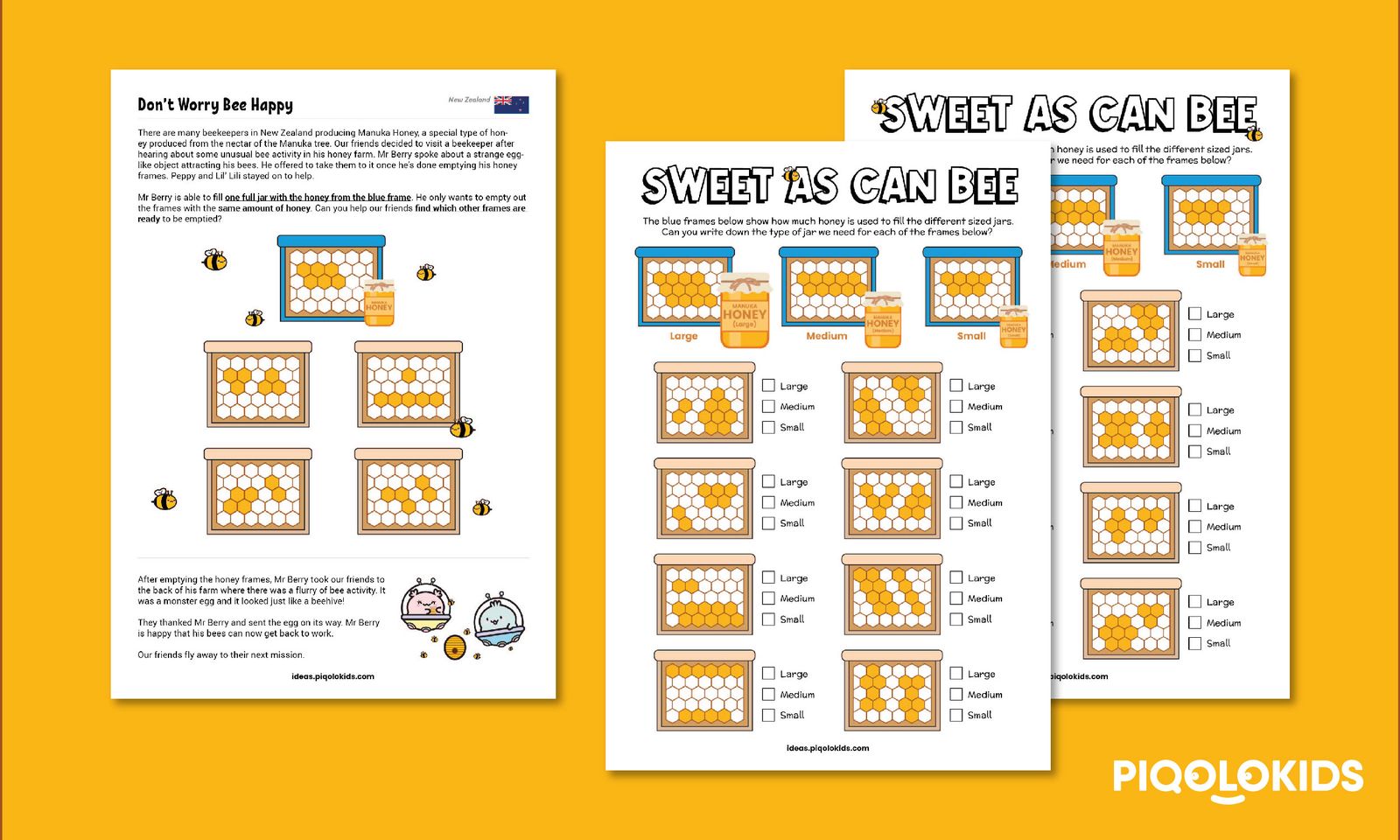 Math is More Fun with Honey: Creative Printable Math Worksheets for Kids