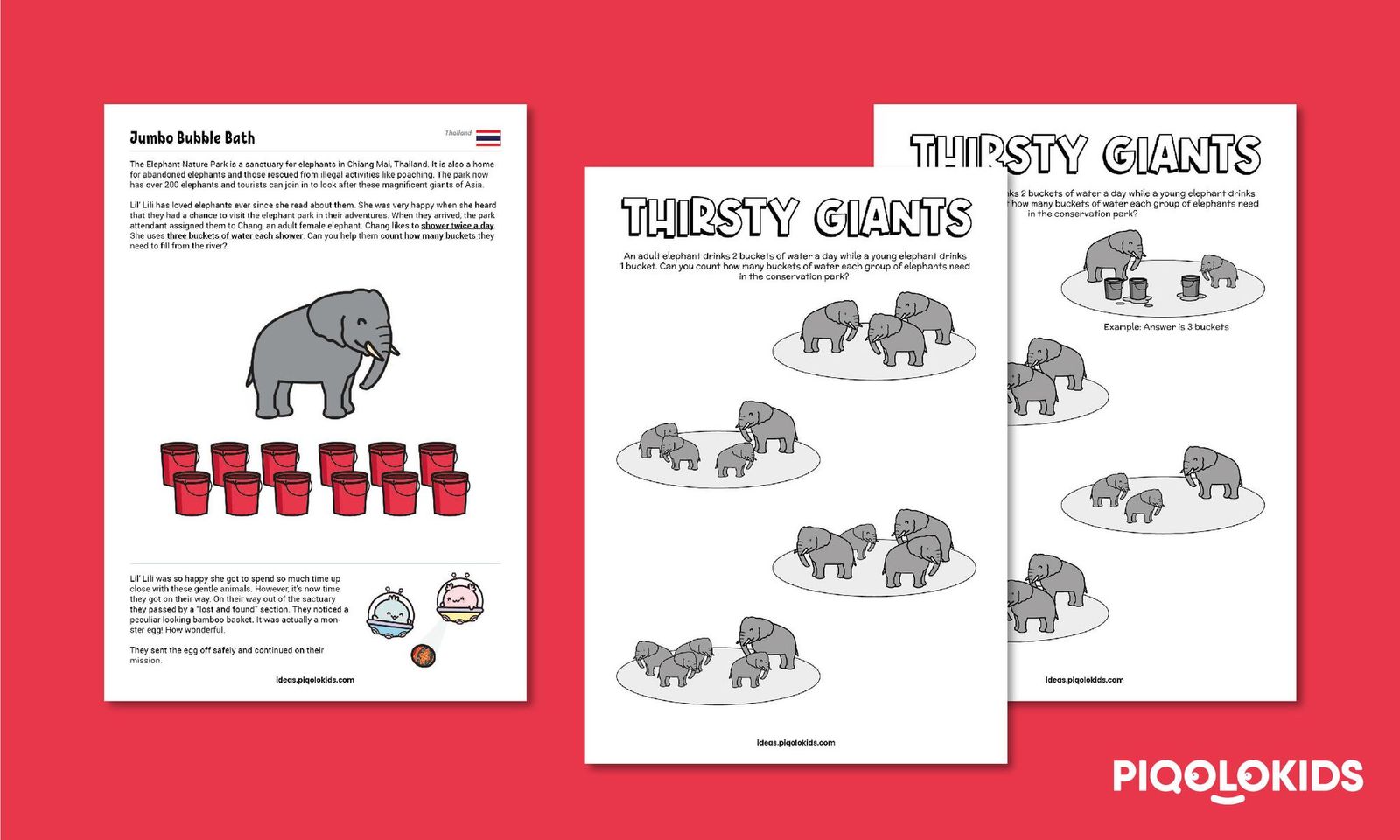 Math is More Fun with Elephants: Creative Printable Math Worksheets for ...