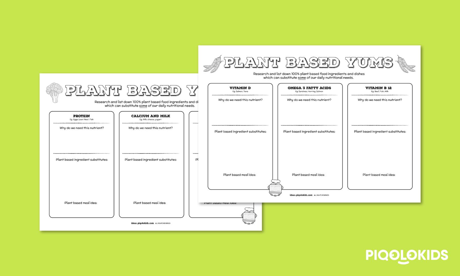 Let's Explore Plant-Based Food: Creative Printable Worksheets for Kids