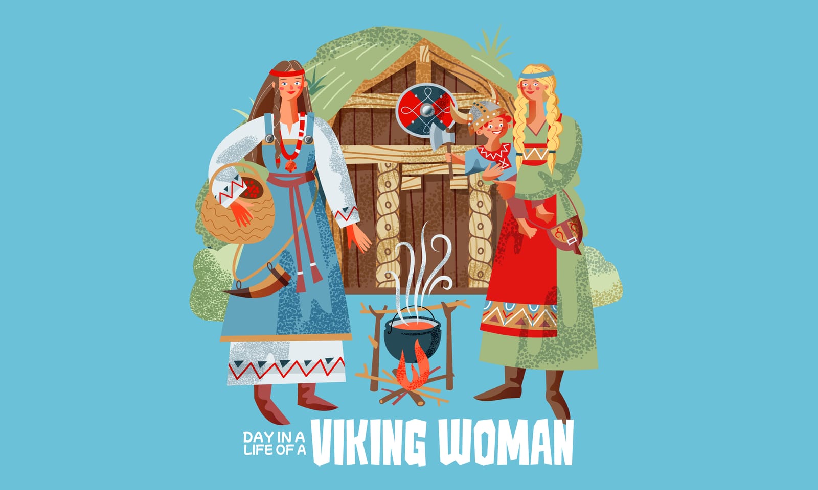A Day in the Life of: a Viking Woman - Creative Printable Activity for Kids