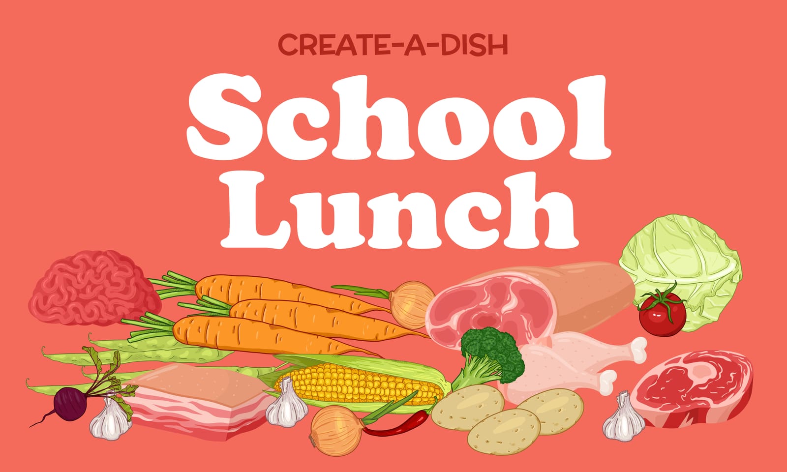 Create A Dish: School Lunch - Creative Printable Activity for ...