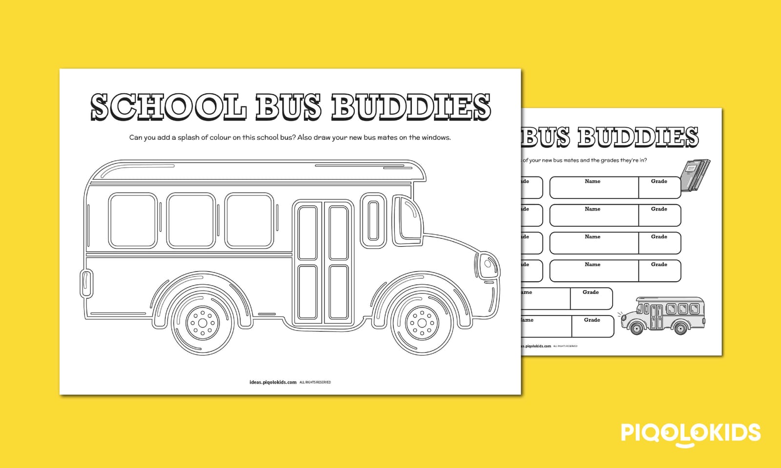 My School Bus Buddies: Creative Printable Activity for Elementary Kids