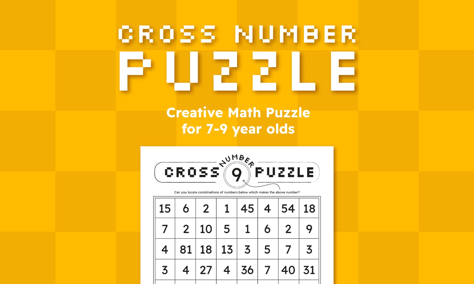 Cross-Number Puzzle: Creative Printable Math Activity for Elementary ...
