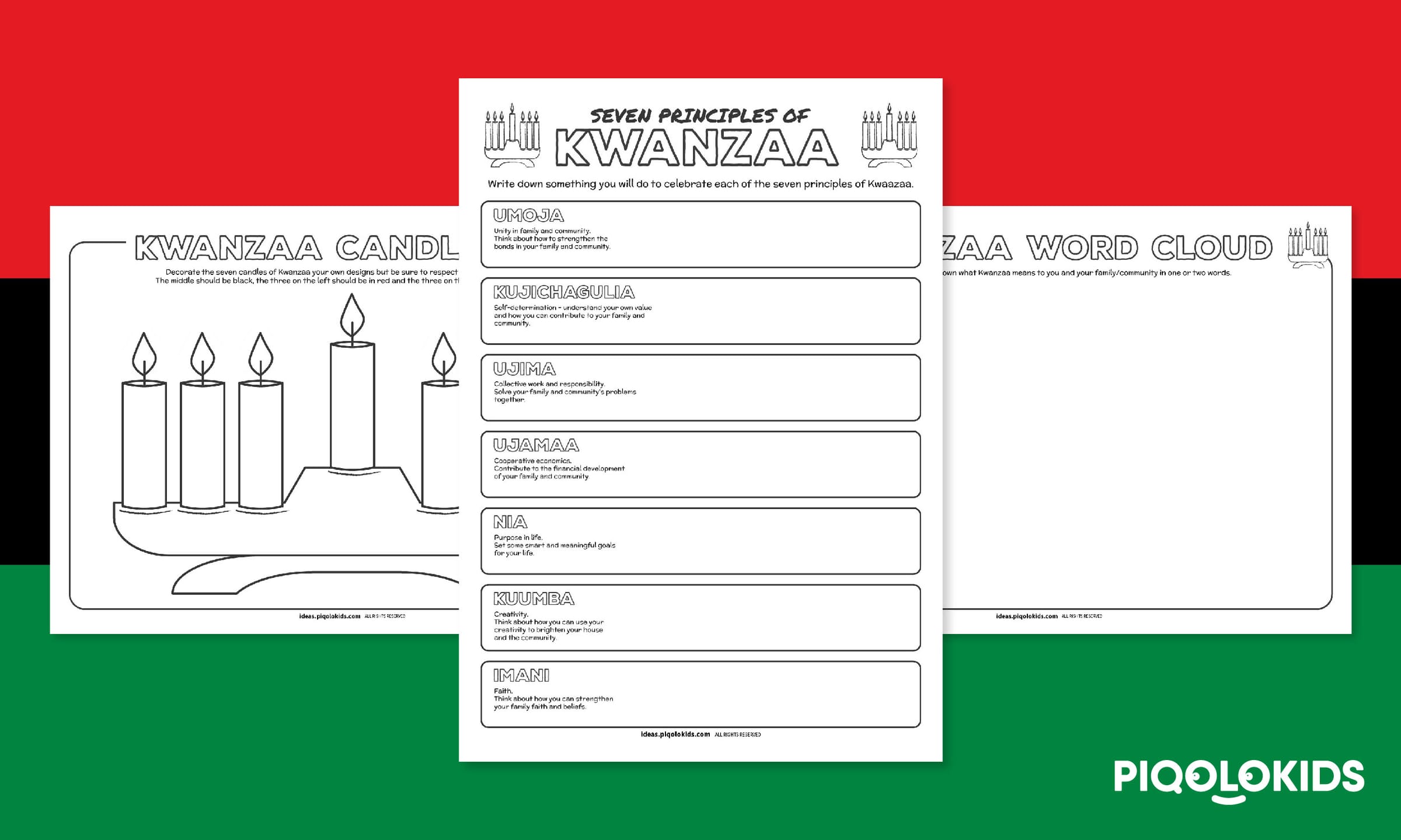 Anyone Can Celebrate Kwanzaa: Creative Printable Worksheets for Kids