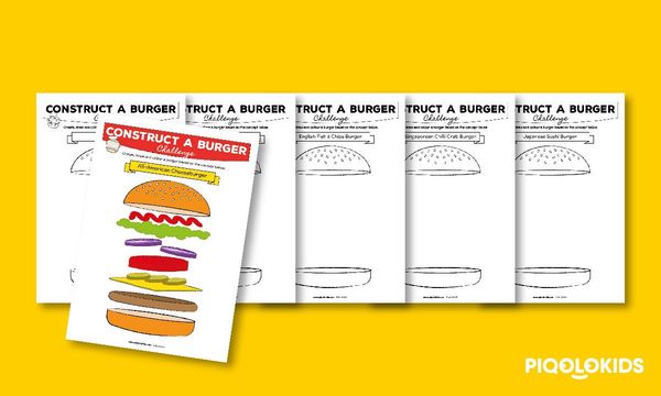 Create Your Own Fusion Burgers: Creative Printable Worksheets for Kids