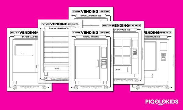 Let's Design Vending Machines- Creative Printable Worksheets For Kids