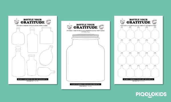 Bottle Your Gratitude: Creative Printable Worksheets for Kids
