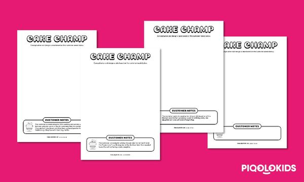 Let's Design Custom Cakes: Creative Printable Worksheets for Kids