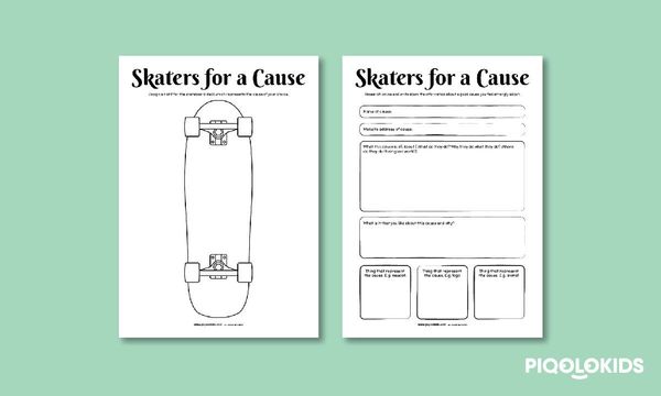 Design Skateboards For a Good Cause: Creative Printable Worksheets for Kids