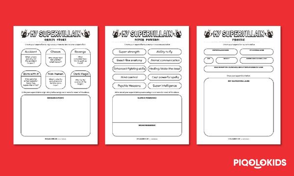 Create a Supervillain: Creative Printable Worksheets for Kids