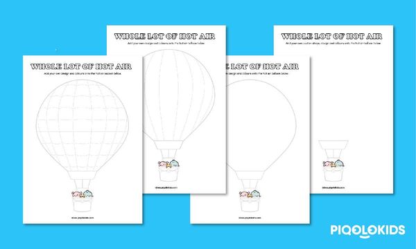 Let's Design Hot Air Balloons: Creative Printable Worksheets for Kids