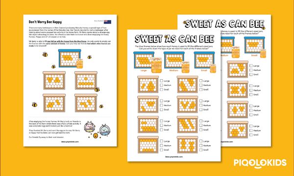 Math is More Fun with Honey: Creative Printable Math Worksheets for Kids
