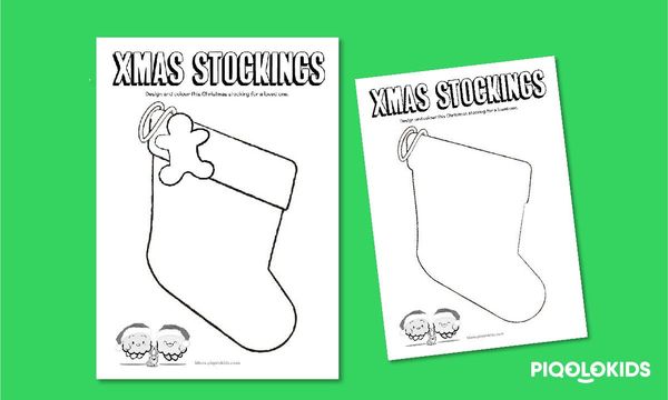 Design Christmas Stockings: Creative Printable Worksheets for Kids
