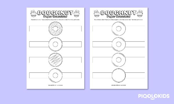 Make Doughnut Paper Bracelets: Creative Printable Worksheets for Kids